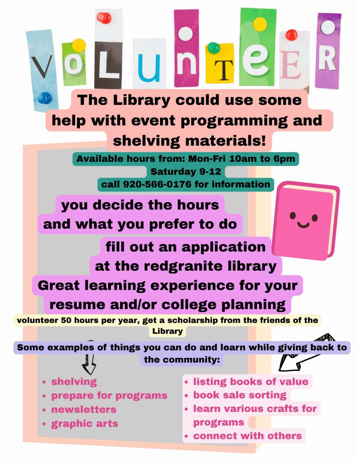 Got some time? Volunteer at the library and give back to the community ...